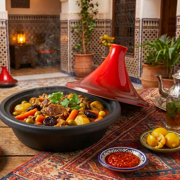 Plat à Tajine Induction en Fonte et Terre Cuite Ibili - Plats à Tajine ...